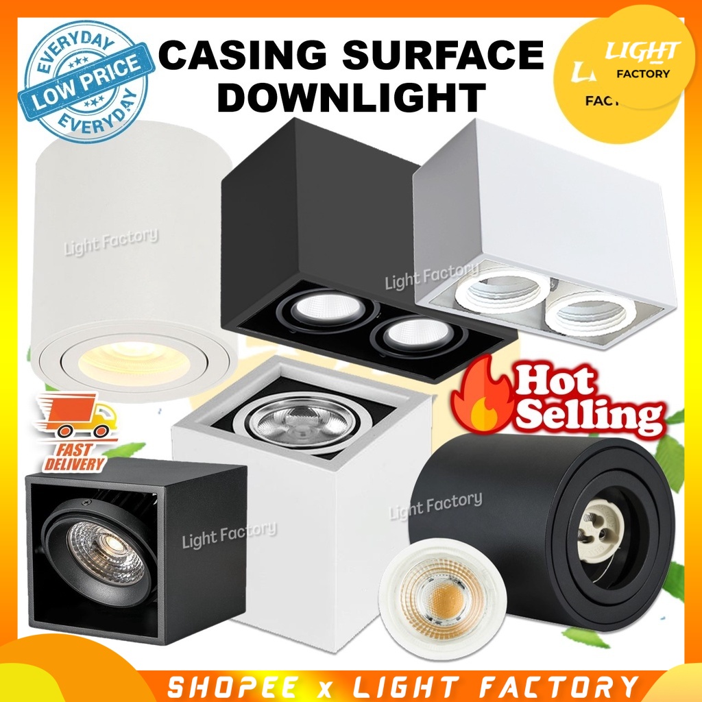 LED Surface Spotlight Eyeball Fitting GU10 MR16 Holder 1 Head 2 Head ...