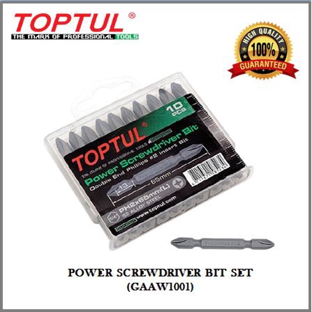 TOPTUL POWER SCREWDRIVER BIT SET (GAAW1001) | Shopee Malaysia