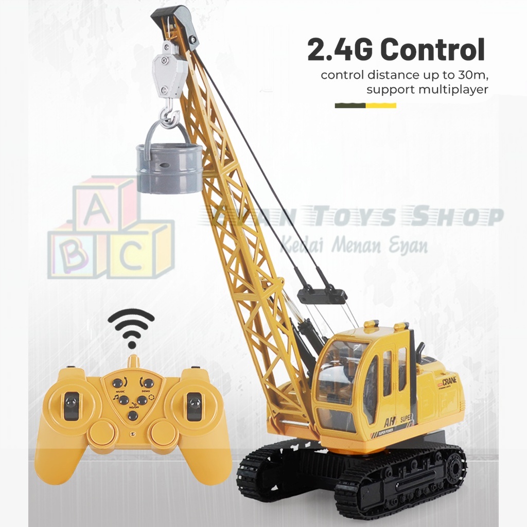 Crane Remote Control RC Toy Construction Vehicle Car Truck Kids Toys ...