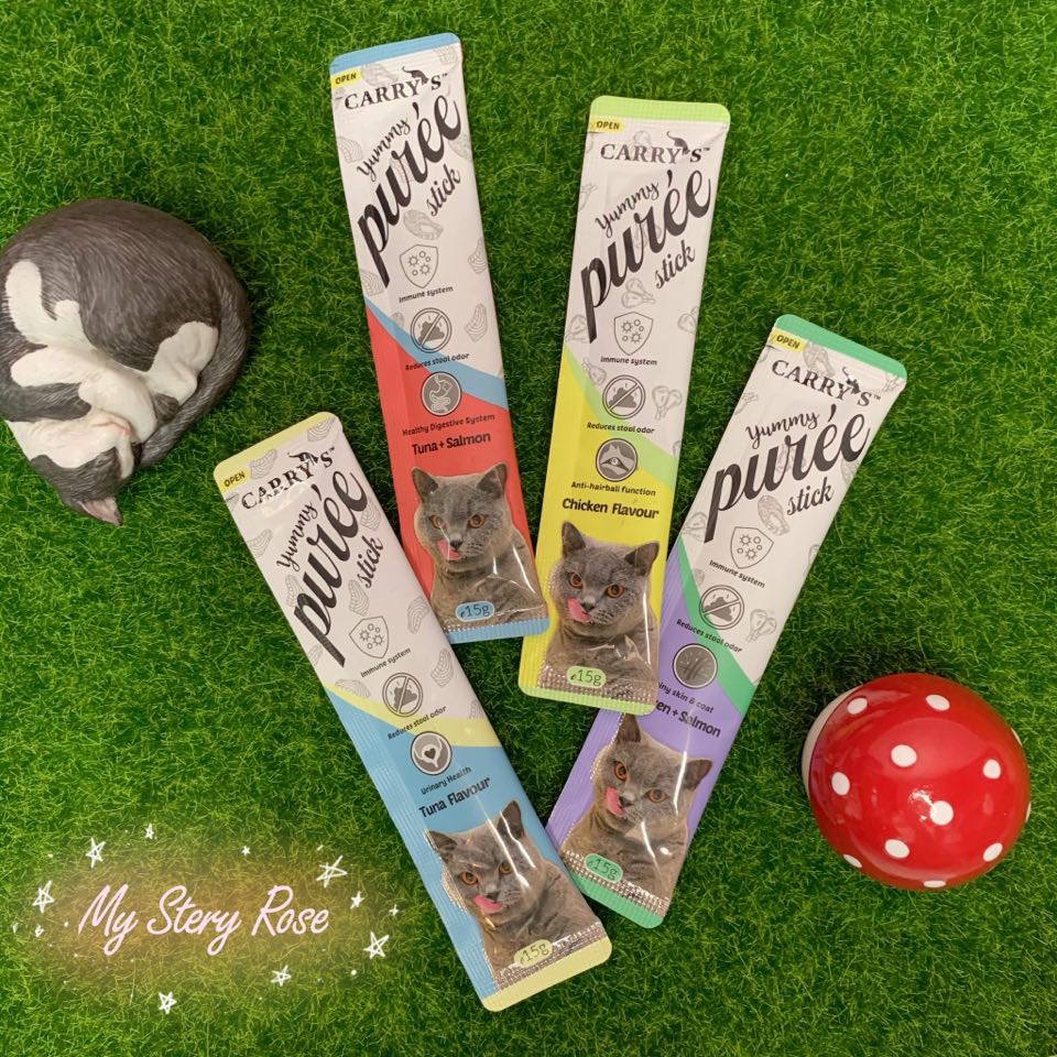 Carry's Yummy Puree Stick 15g ( Shiny Skin & Coat / Ant-Hairball ...