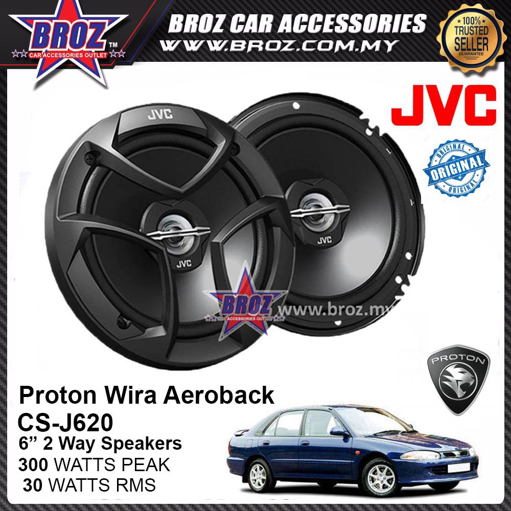 Proton Wira Aeroback Rear JVC CS-J620 300W 6.5 inch" 2-Way Car Speaker | Shopee Malaysia