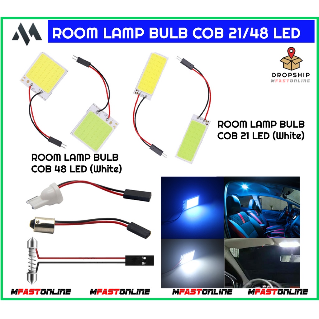 Car Interior Room Lamp Bulb Replacement COB 21/48 LED (White) [1set ...