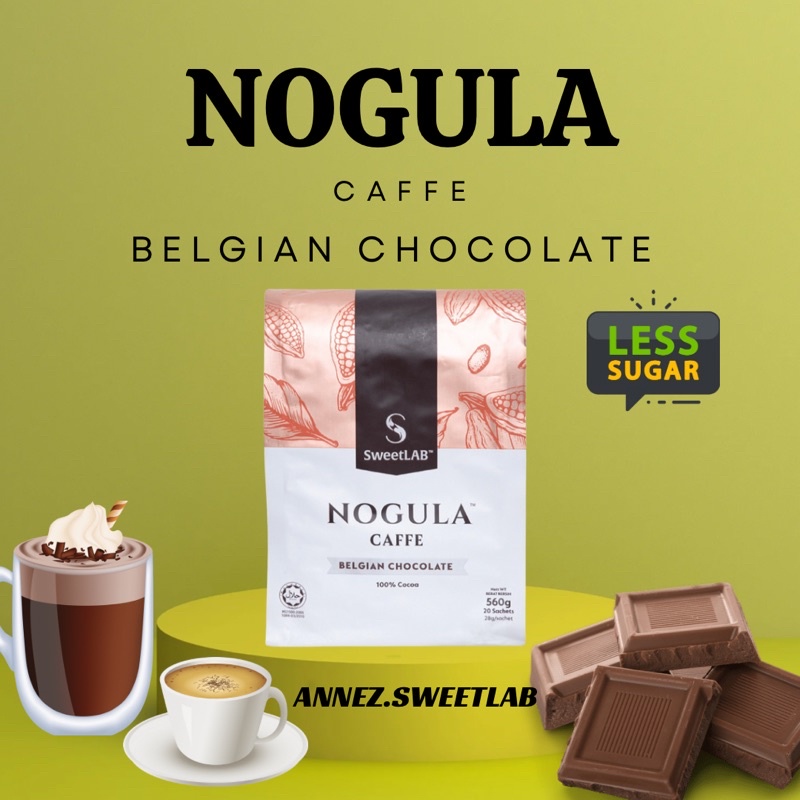 SWEETLAB NOGULA BELGIAN CHOCOLATE DRINK LESS SUGAR | Shopee Malaysia