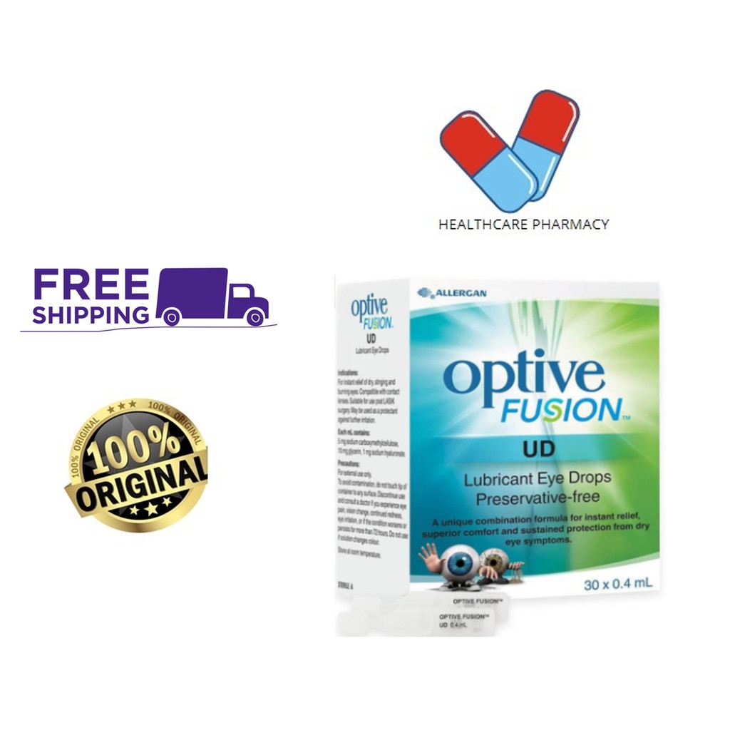 OPTIVE FUSION UD LUBRICANT EYE DROPS (30X0.4ML) | Shopee Malaysia