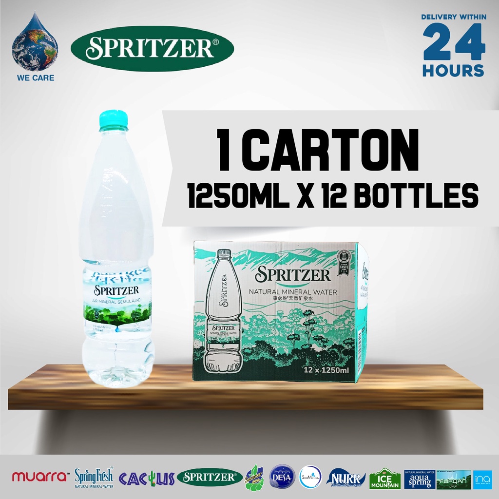 SPRITZER Mineral Water (1250ml x 12 Bottles x 1 Carton) | Shopee Malaysia