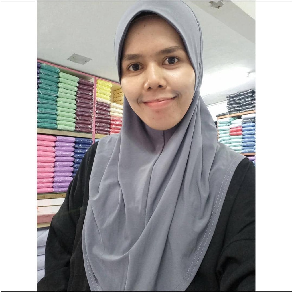 tudung kelabu /grey imigresen/awning scuba awning span | Shopee Malaysia
