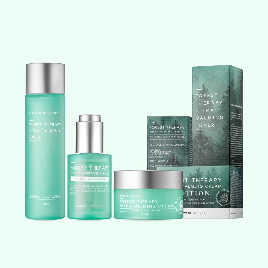 Always be pure Forest Therapy Full Set/ Toner+Cream+Ampoule | Shopee ...