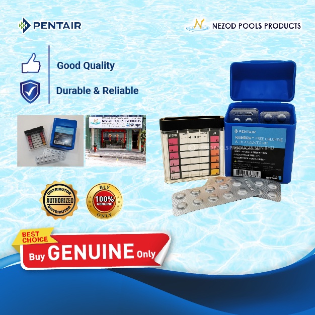 PENTAIR RAINBOW CHLORINE & pH ANALYZER 2 IN 1 TEST KIT ( TABLET FORM ...