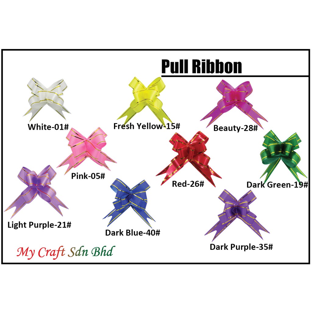 [Ready Stock] Pull Ribbon | 鲜红色金边手拉花 | Ribbon Bow | Pull Ribbon Bow ...