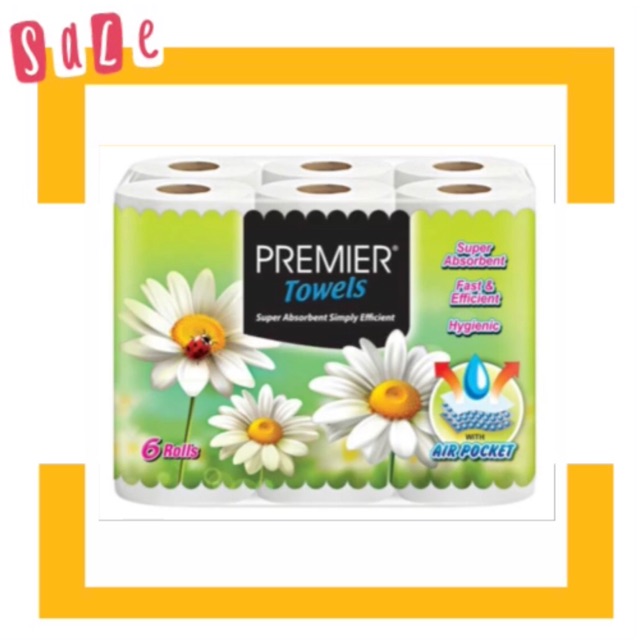 PREMIER Kitchen Towel (6 rolls • 360 sheets) | Shopee Malaysia