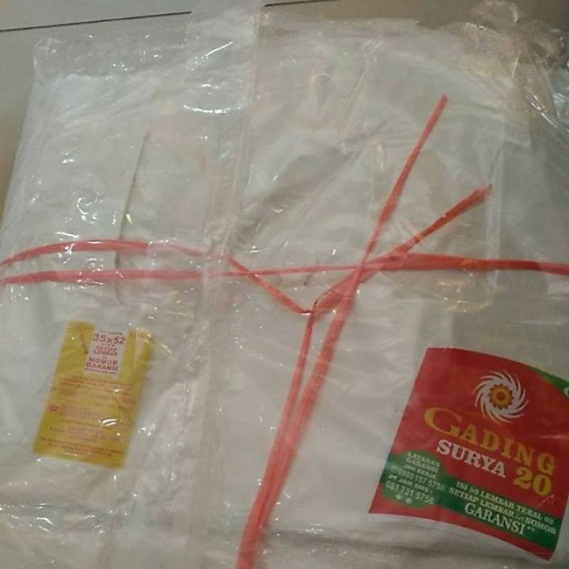 PUTIH White Ivory Kresek uk 35cm (for rice box + cake box) | Shopee ...