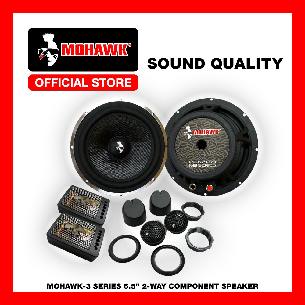 MOHAWK Car Audio MOHAWK- M3 SERIES 6.5 inch 2-Way PRO Component Speaker ...