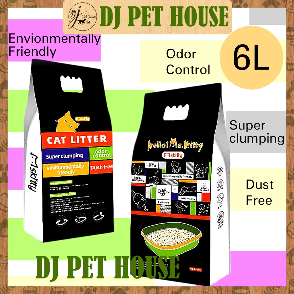 Ms Kitty Clumping Tofu Cat Litter - 6L (Available in 4 scents) | Shopee ...