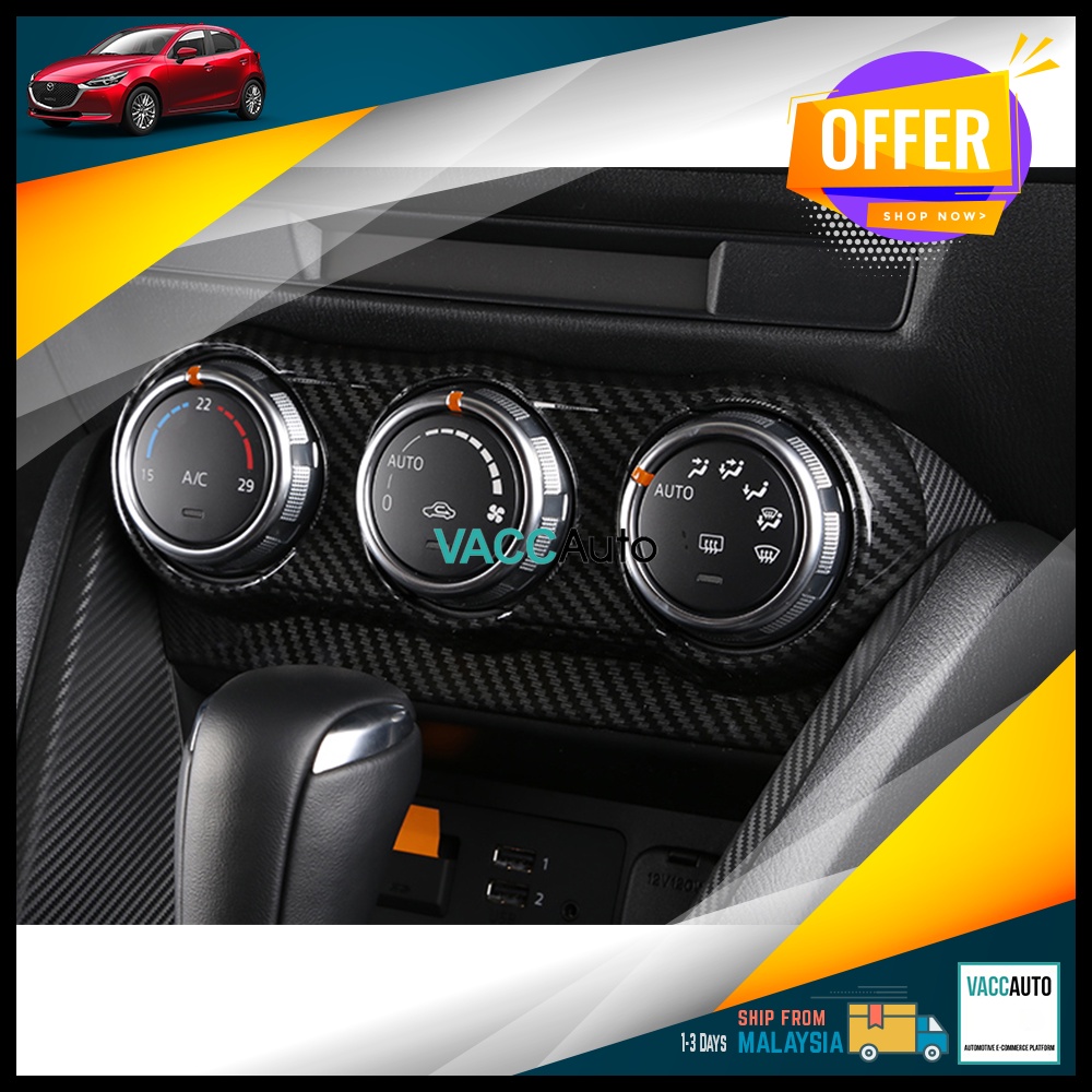 Mazda 2 Aircond Air-Cond Knob Control Lining Panel Carbon Design DJ ...