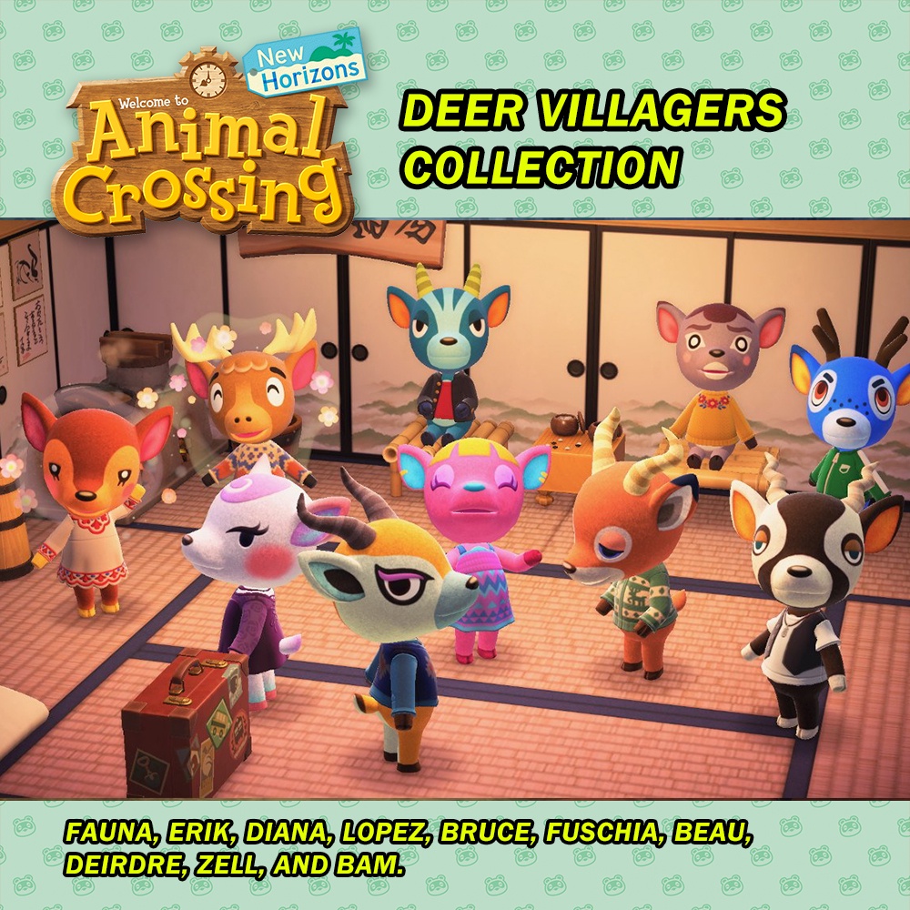Animal Crossing Amiibo Tokens Deer Fauna, Erik, Diana, Lopez, Bruce ...