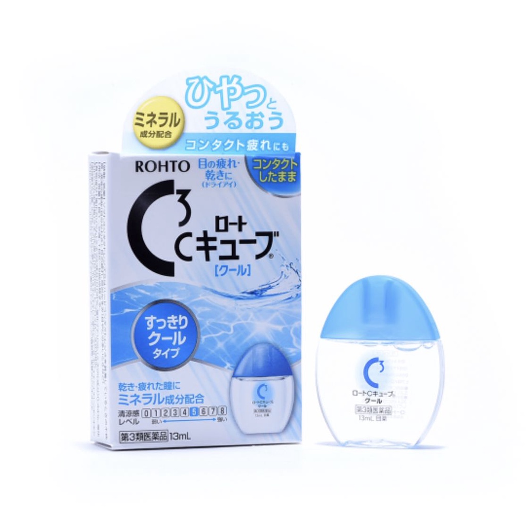 ROHTO C3 Eye Drops Light Blue Cooling Type 13ML ROHTO 乐敦 C3眼药水 浅蓝清凉型 ...