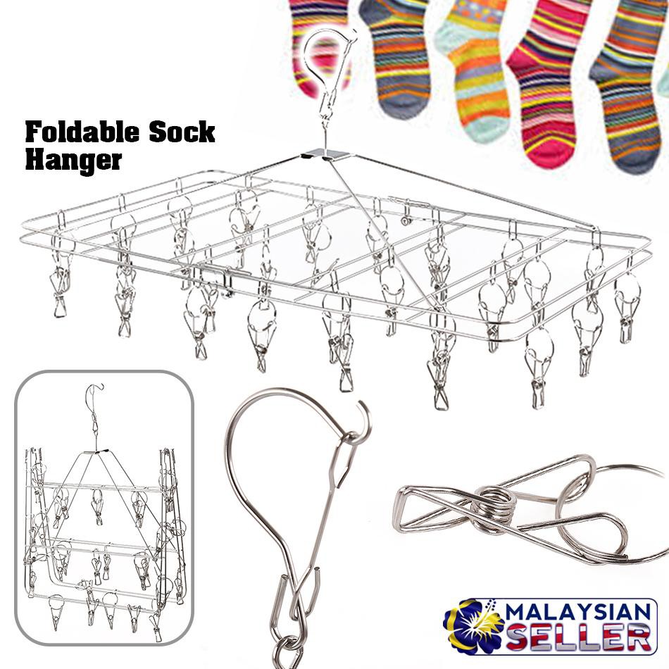 sky Foldable Sock Laundry Hanger | Shopee Malaysia