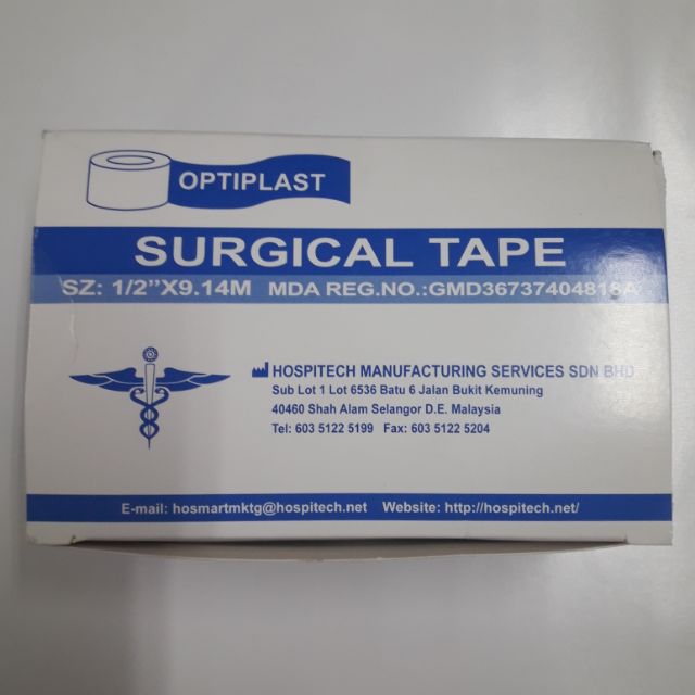 OPTIPLAST SURGICAL TAPE 0.5" X 9.14M (24'S) | Shopee Malaysia