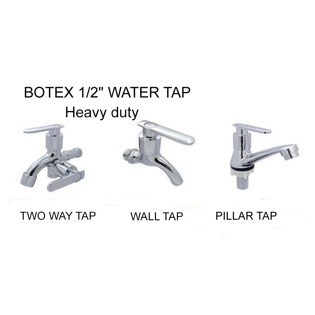 [ 1 UNIT ] BOTEX 1/2" Heavy Duty WATER TAP Elbowline Basin Tap ( PILLAR ...