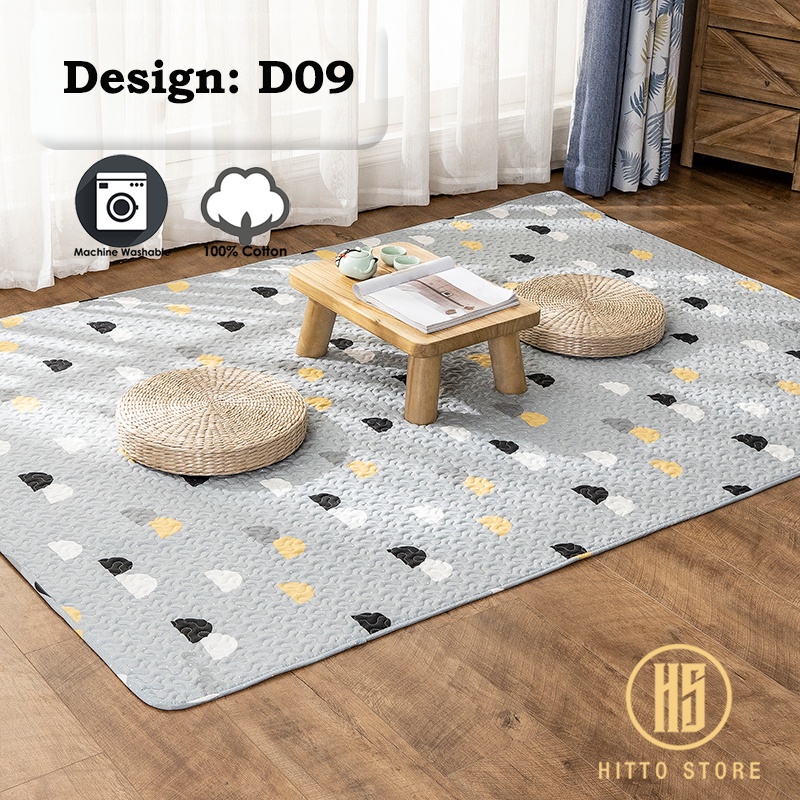 Hitto Three Seat Sofa Cover Mat 100% Cotton Living Carpet Mat 垫子 ...