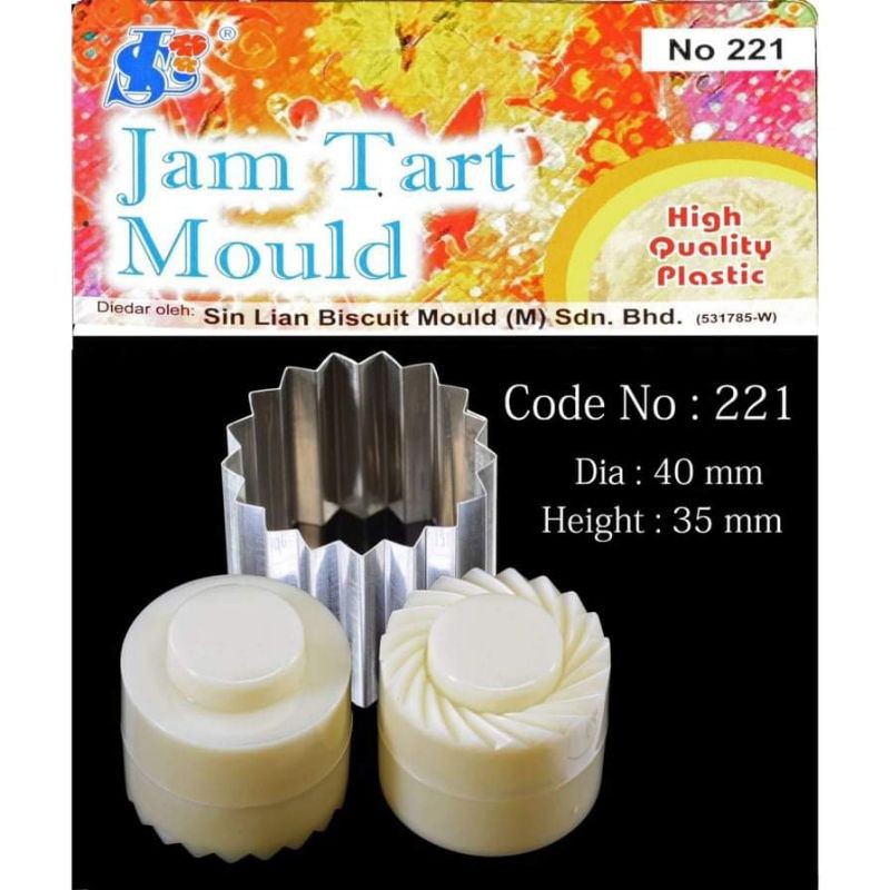 ALUMINIUM / PLASTIC PINEAPPLE JAM TART MOULD / ACUAN BISKUT TART NENAS ...