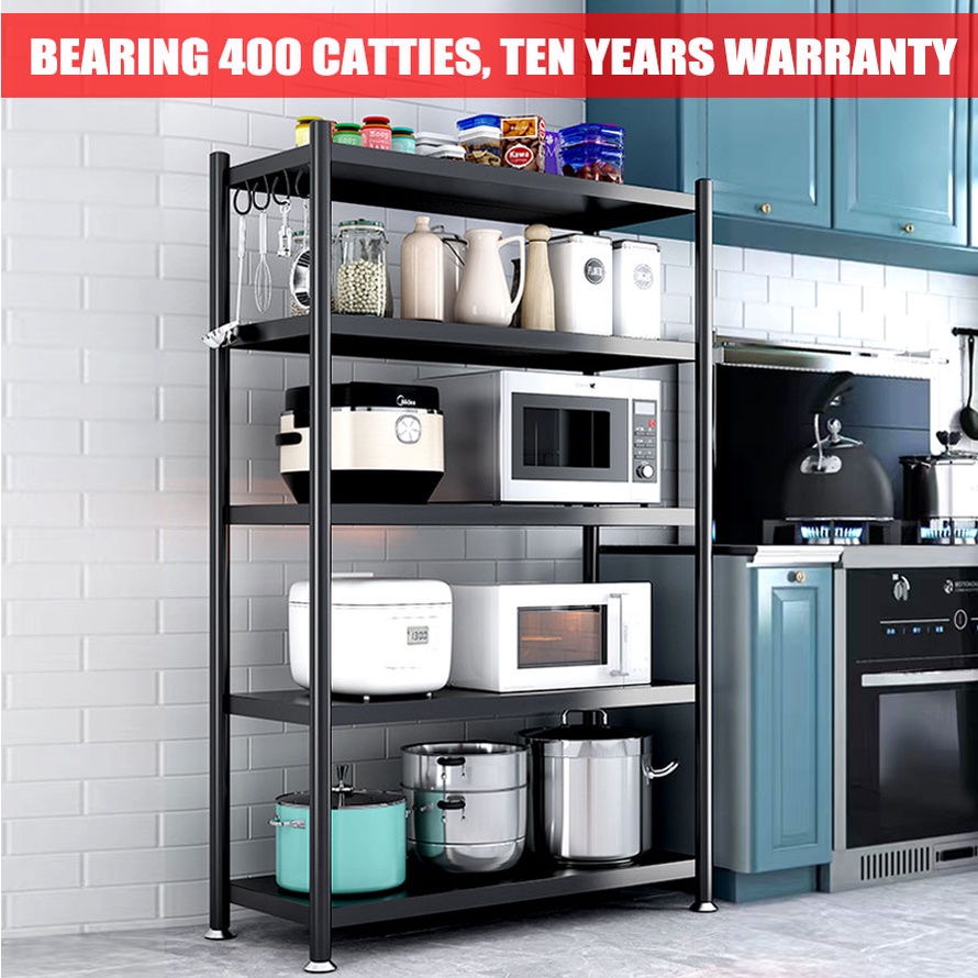 Stainless Adjustable Kitchen Shelf Pots Microwave Oven Storage Rack ...