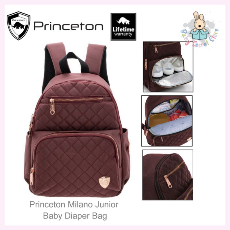 Princeton Milano Junior Baby Diaper Bag -Black/Blue/Maroon | Shopee ...