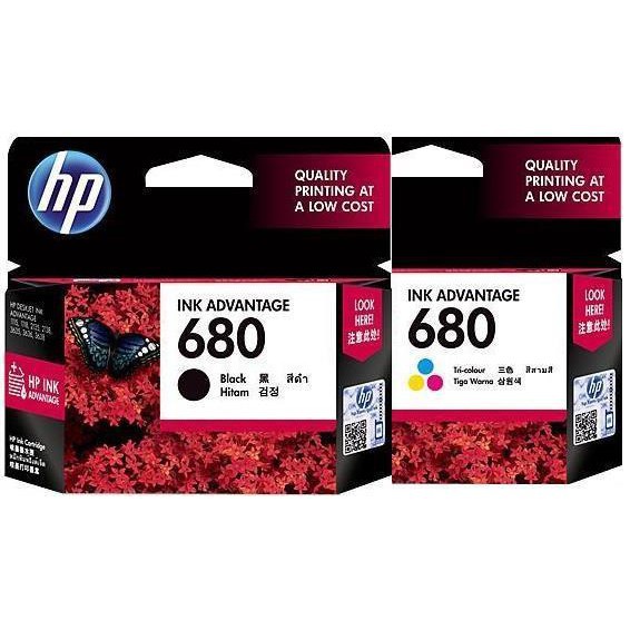 HP 680 Combo Pack/Black/Tri-color ink/single color/single black ...