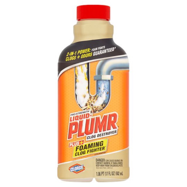 Clorox Pro-Strength Liquid-Plumr Clog Destroyer Plus+ Foaming Clog ...