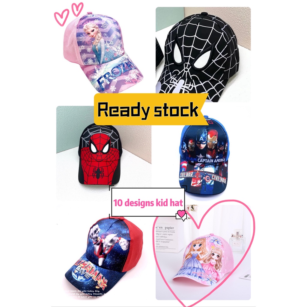 Caps 2-8 Years Kids Cap Ultraman /Frozen/Kids Spiderman Baseball Hats ...