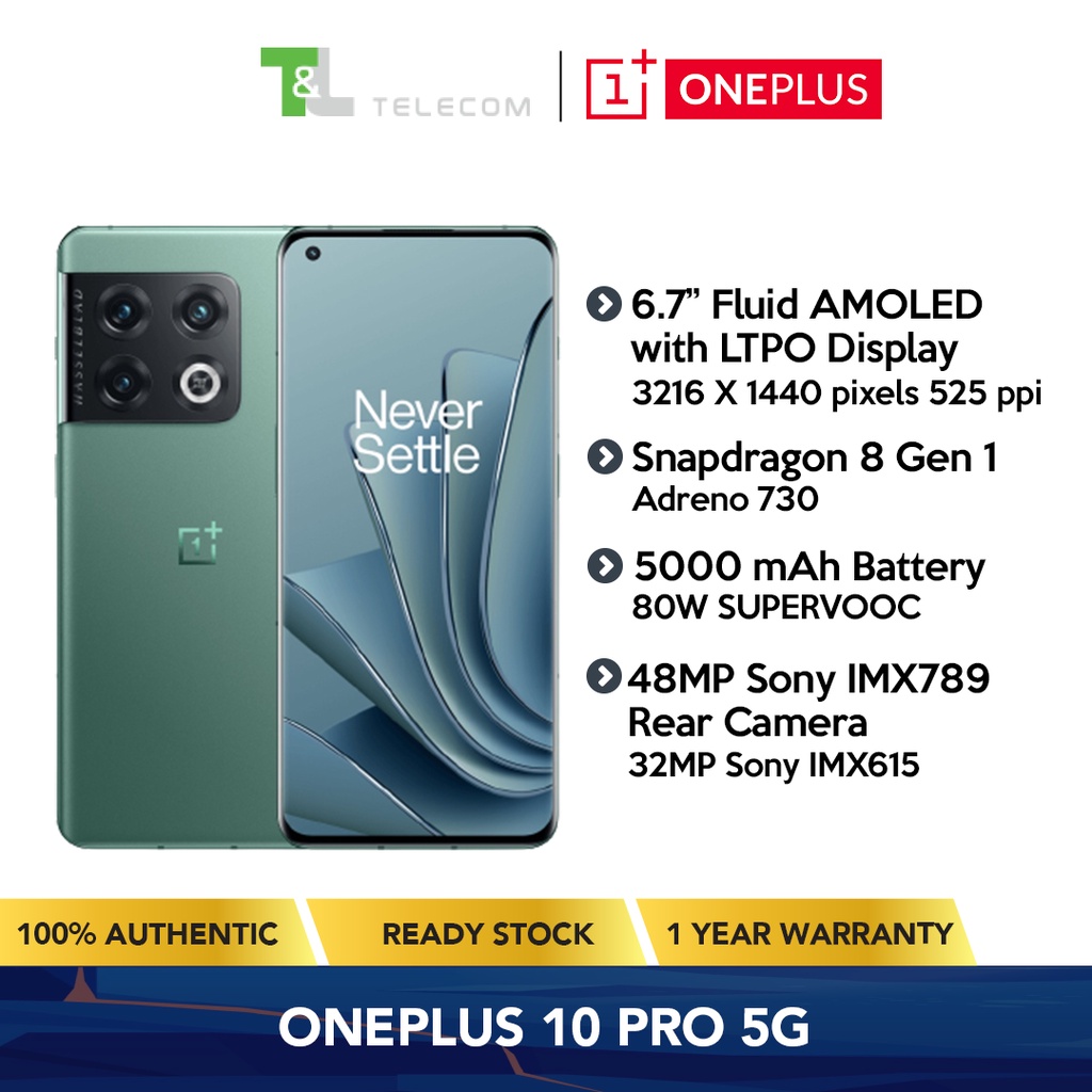 Oneplus 10 Pro NE2213 8GB + 256GB/12GB + 256GB Dual Sim 5G - Snapdragon ...