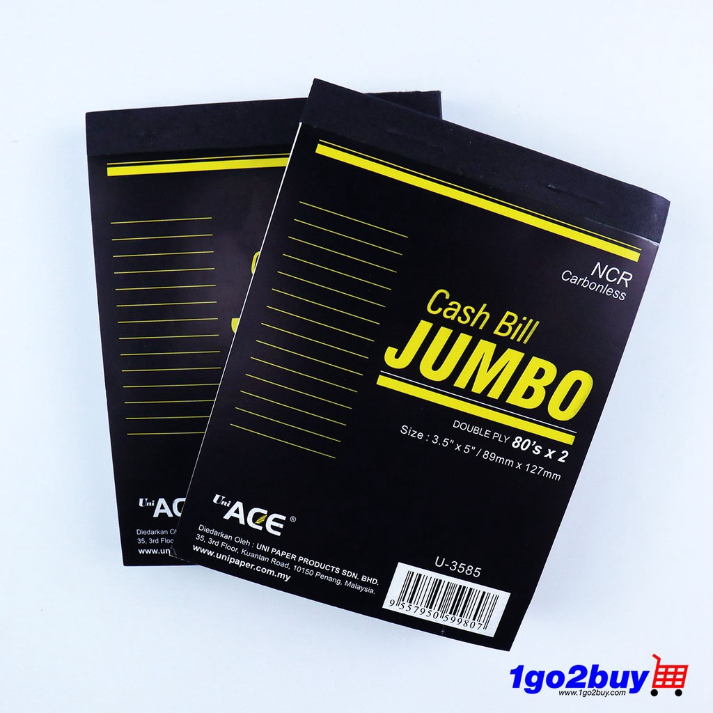 [Uni Ace] Mini Jumbo Cash Bill Book / Buku Bil Tunai 80's x 2Ncr (U ...