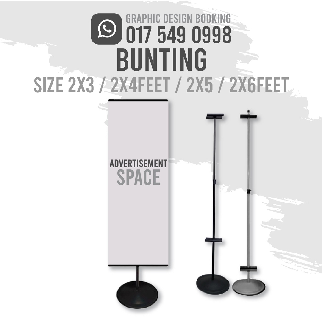 5pcs BUNTING PVC Custom Made With Rope+Pipe Finishing #FREE ARTWORK ...