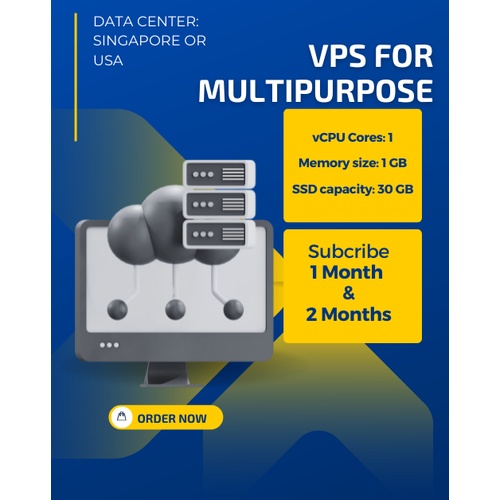 VPS 1 Core Memory 1Gb for Multipurpose (Trading, Education, Marketing ...