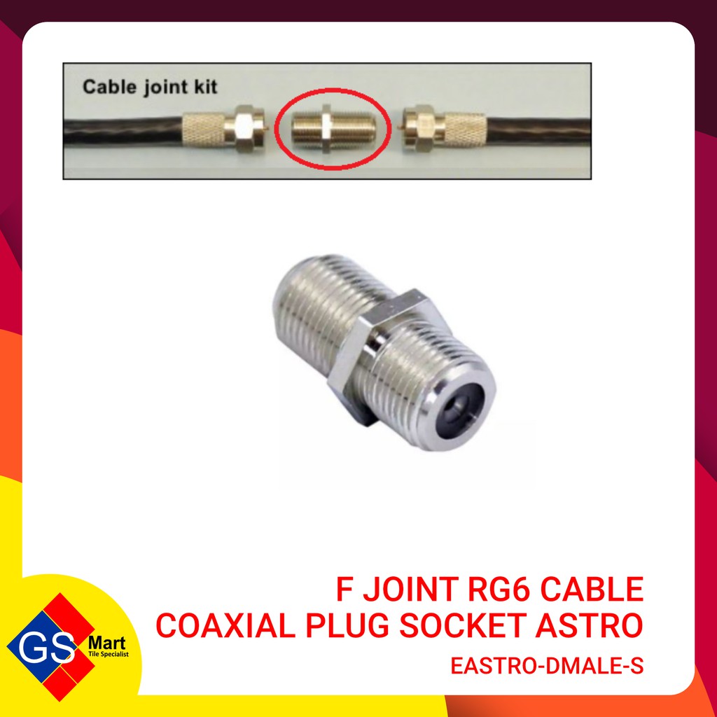 CONNECTOR F JOINT RG6 CABLE COAXIAL PLUG SOCKET ASTRO/ANTENNA | Shopee ...