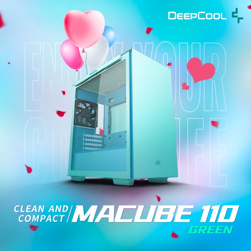 DEEPCOOL MACUBE 110 TG M-ATX CHASSIS - GREEN | Shopee Malaysia