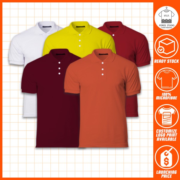 OREN SPORT Microfiber Unisex Quick Dry Jersey Short Sleeve Polo Tee ...