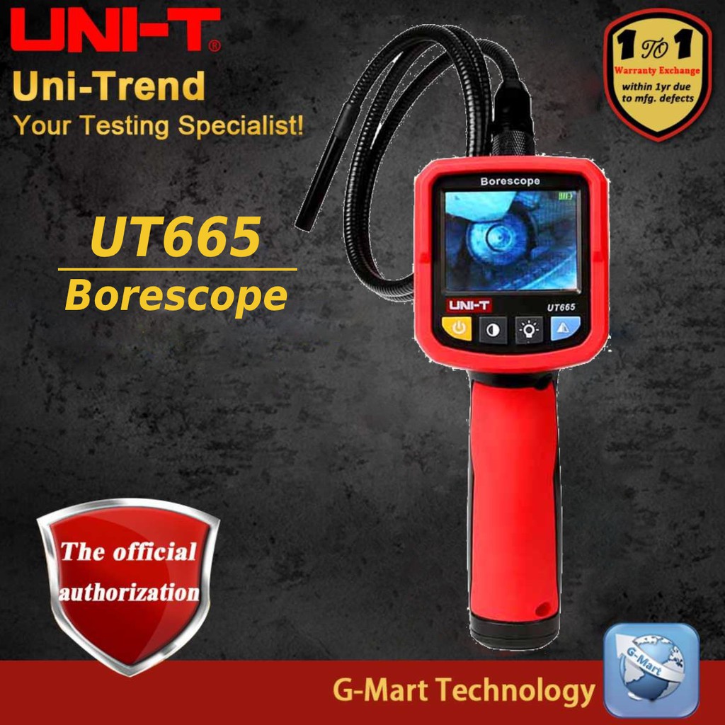 UNI-T UT665 Borescope (display through a flexible camera probe/useful ...