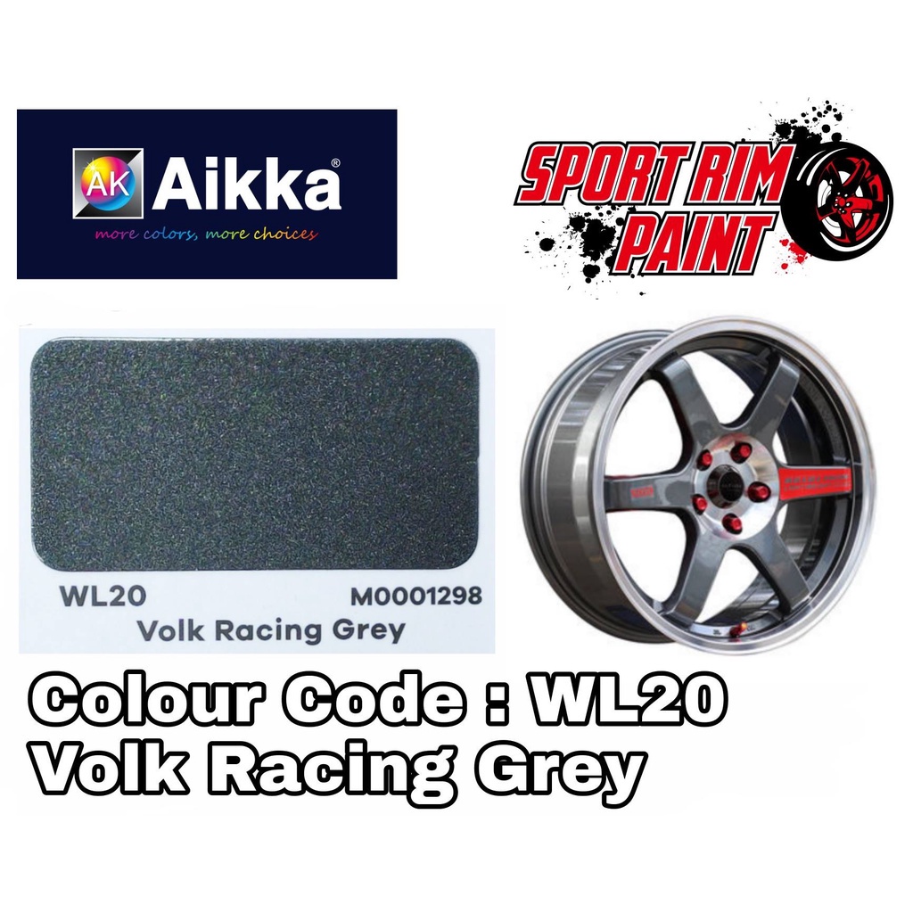 [Sport Rim Paint Volk Racing Grey WL20] AIKKA Sport Rim 2K Paint DIY Cat Tin Spray Sport Rim Cat ...