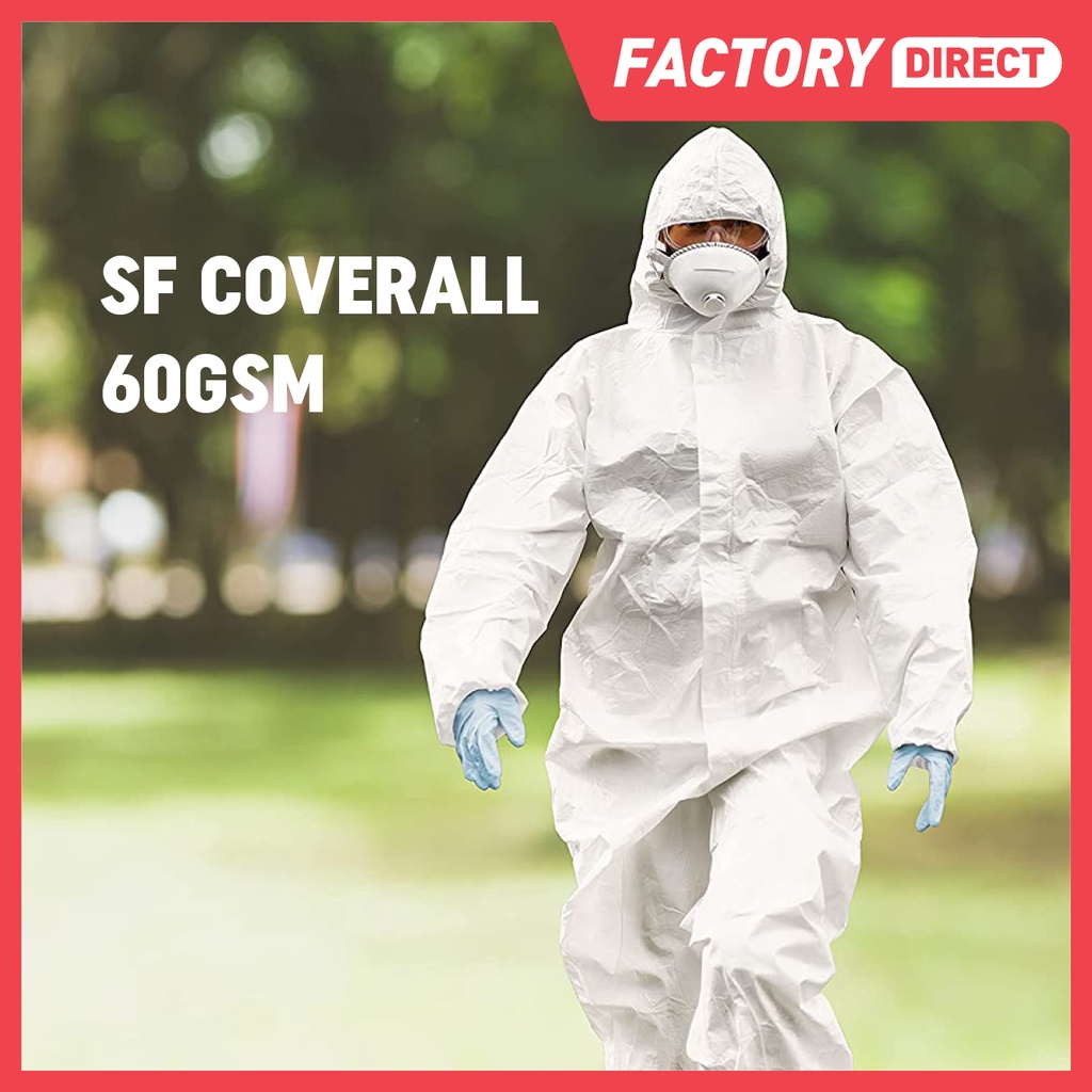SF Coverall White Adult Full Body Protective Suit of Laminated ...