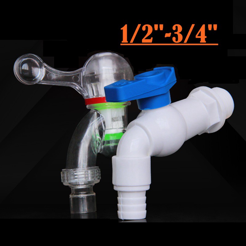 PVC Water Tap 1/2 ,3/4 inch Male Thread Tap Valve Connect to Soft Hose ...