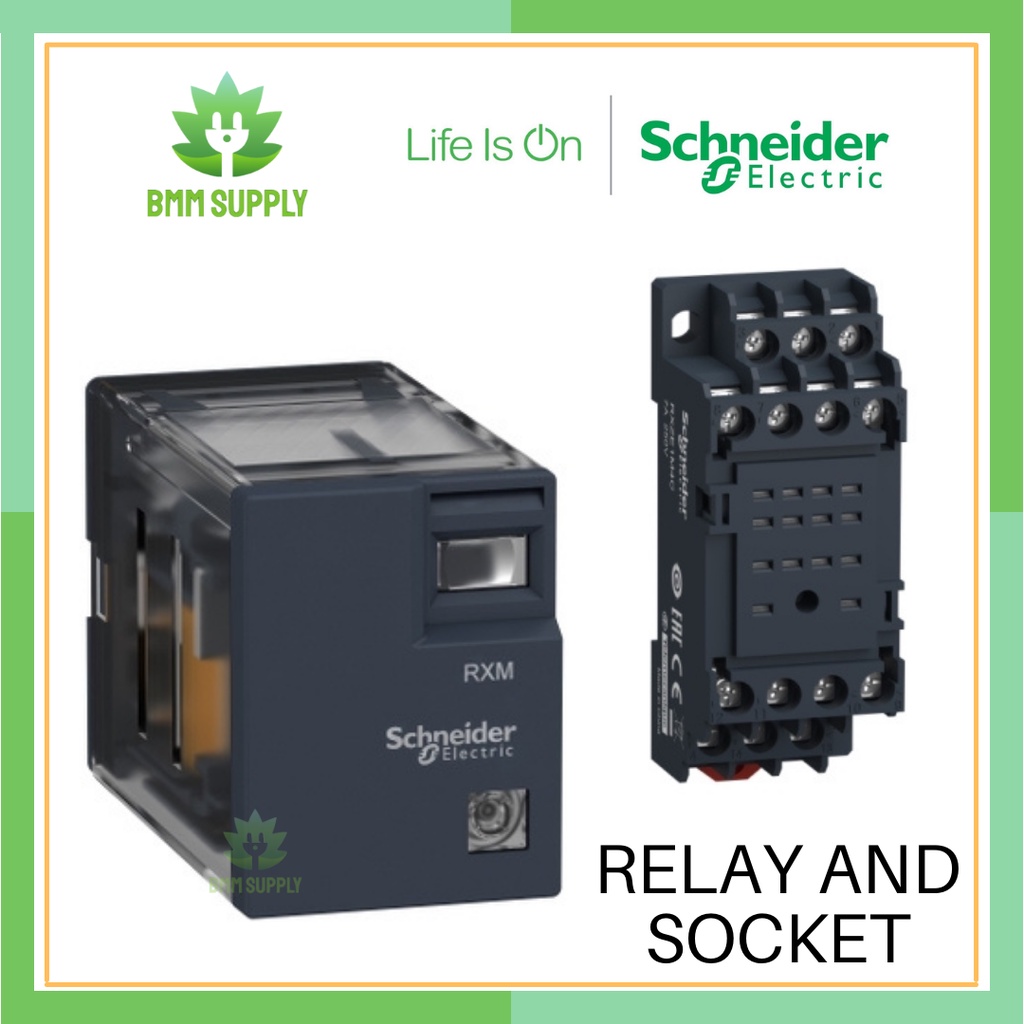 SCHNEIDER 14PIN #RXM4LB2BD RXM4LB2P7 RXM4LB2B7 RXZE1M4C RELAY AND SOCKET | Shopee Malaysia