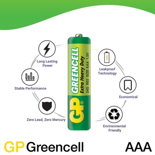GP GREENCELL Extra Heavy Duty Battery AAA [ Card of 4s / Promo Pack ...
