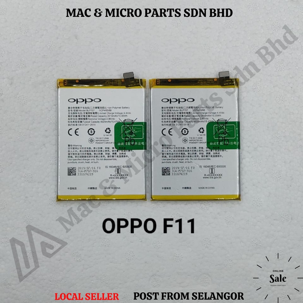 MG BRAND F11 ORIGINAL BATTERY MODEL BLP707 (4000mAh) | Shopee Malaysia