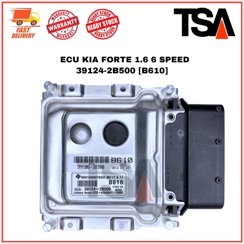 ECU KIA FORTE 1.6 6 SPEED - 39124-2B500 [B610] ME 17.9.11 ORIGINAL ECU ...