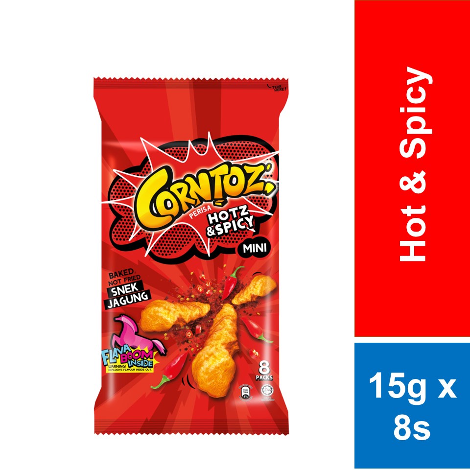 Corntoz Family Pack - Hotz & Spicy 15g x 8s | Shopee Malaysia
