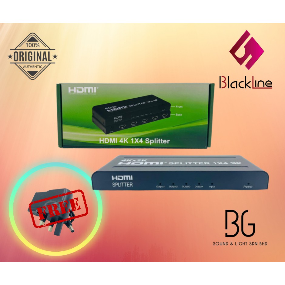 BLACKLINE 2WAY / 4way hdmi splitter | Shopee Malaysia