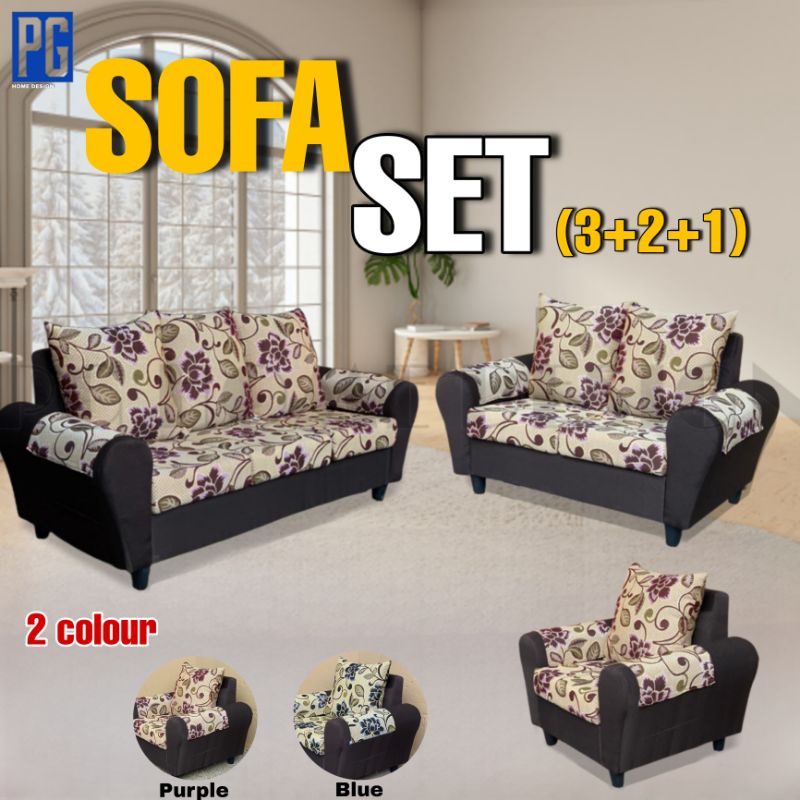 PG HOME:-SOFA SET CH38 (1+2+3) SEATER FABRIC | Shopee Malaysia