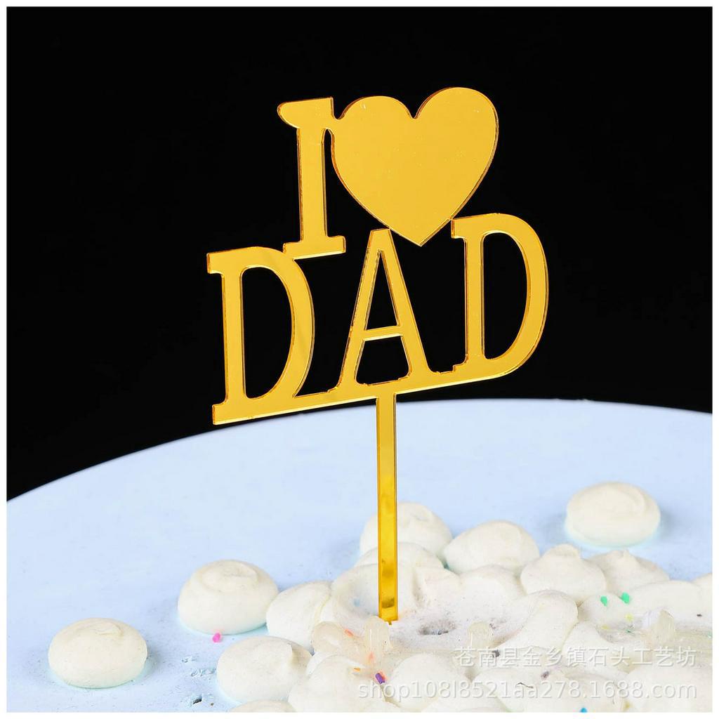 10 Piece Premium Large Happy Fathers Day Cake Topper Fathers Day
