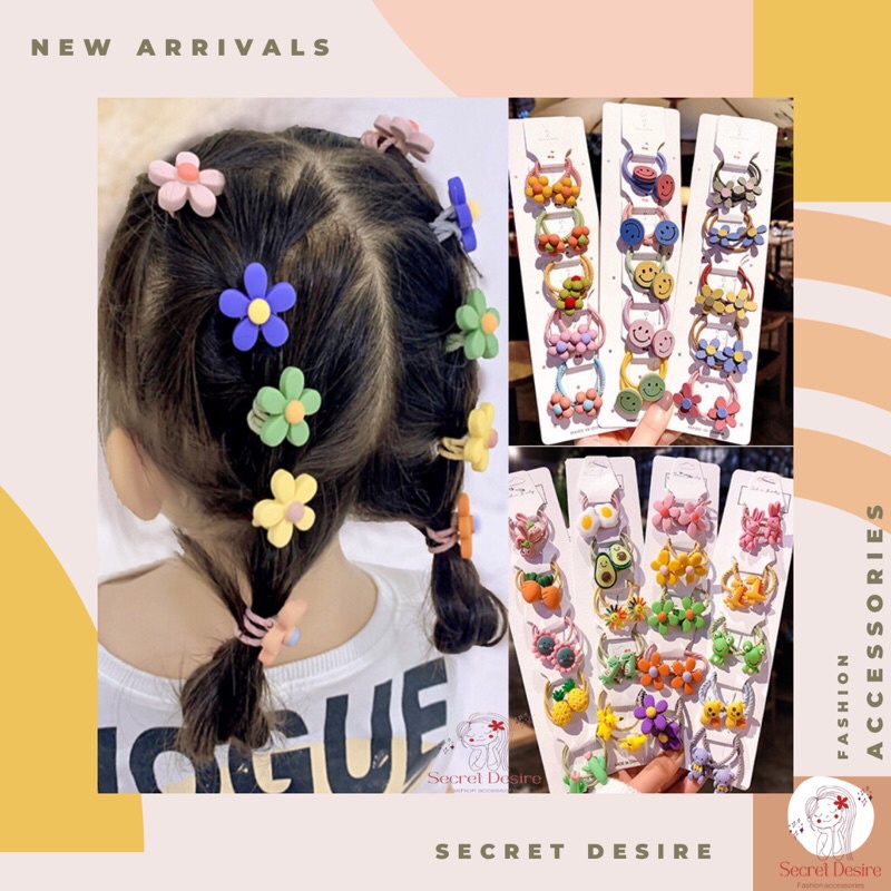 10psc korea style getah rambut kanak-kanak budak princess cuty girl ...